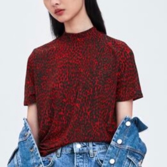 Zara | Tops | Zara Leopard Print Top | Poshmark